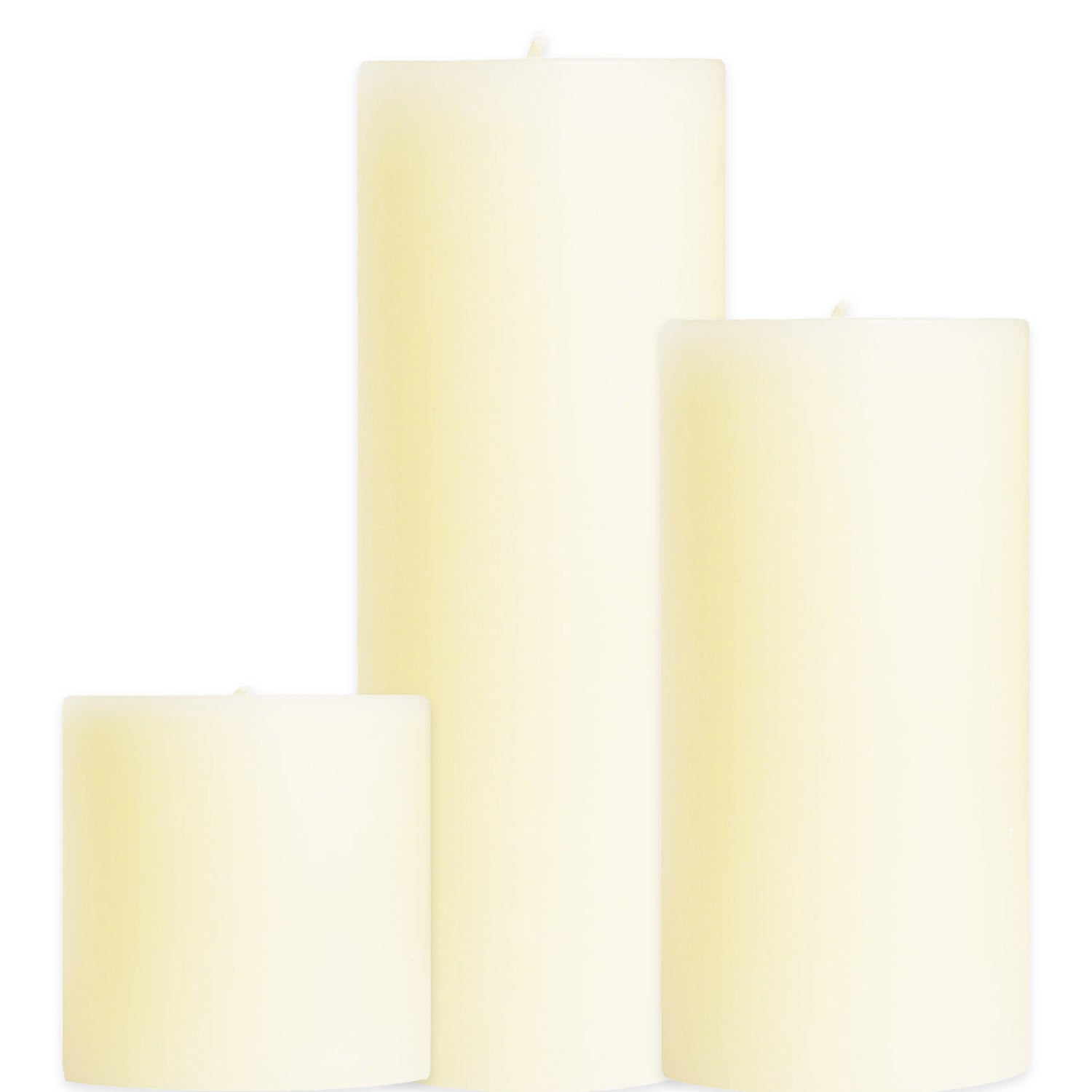 Shell White Unscented Pillar Candle Collection 3x9