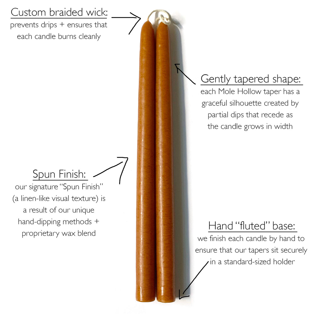 Bayberry Taper Candles – Bayberry Candles - Mole Hollow Candles