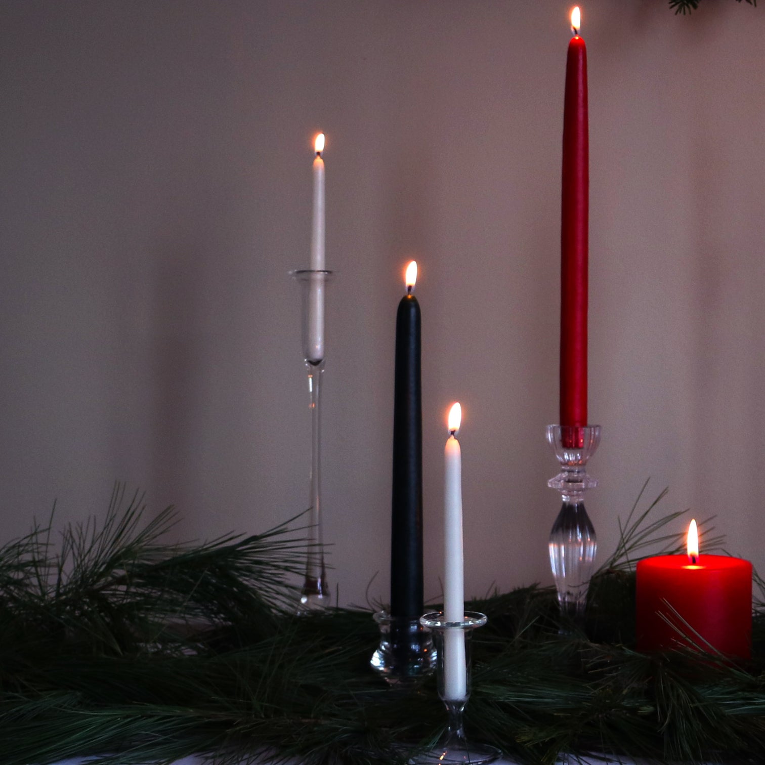 Hand Dipped Taper Candles, Beeswax Candles - Mole Hollow Candles