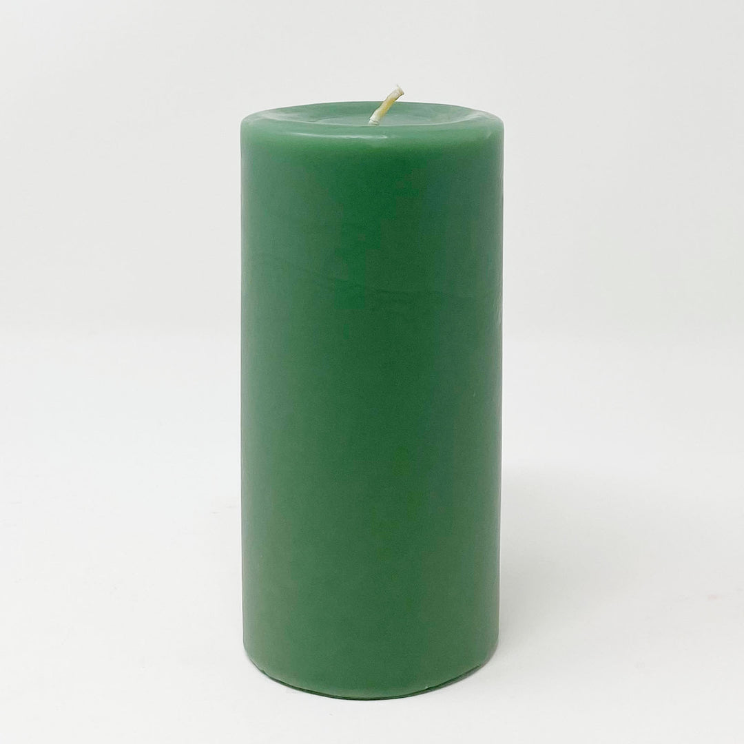 Colonial Green Unscented Pillar Candles - Green Candles - Mole Hollow ...