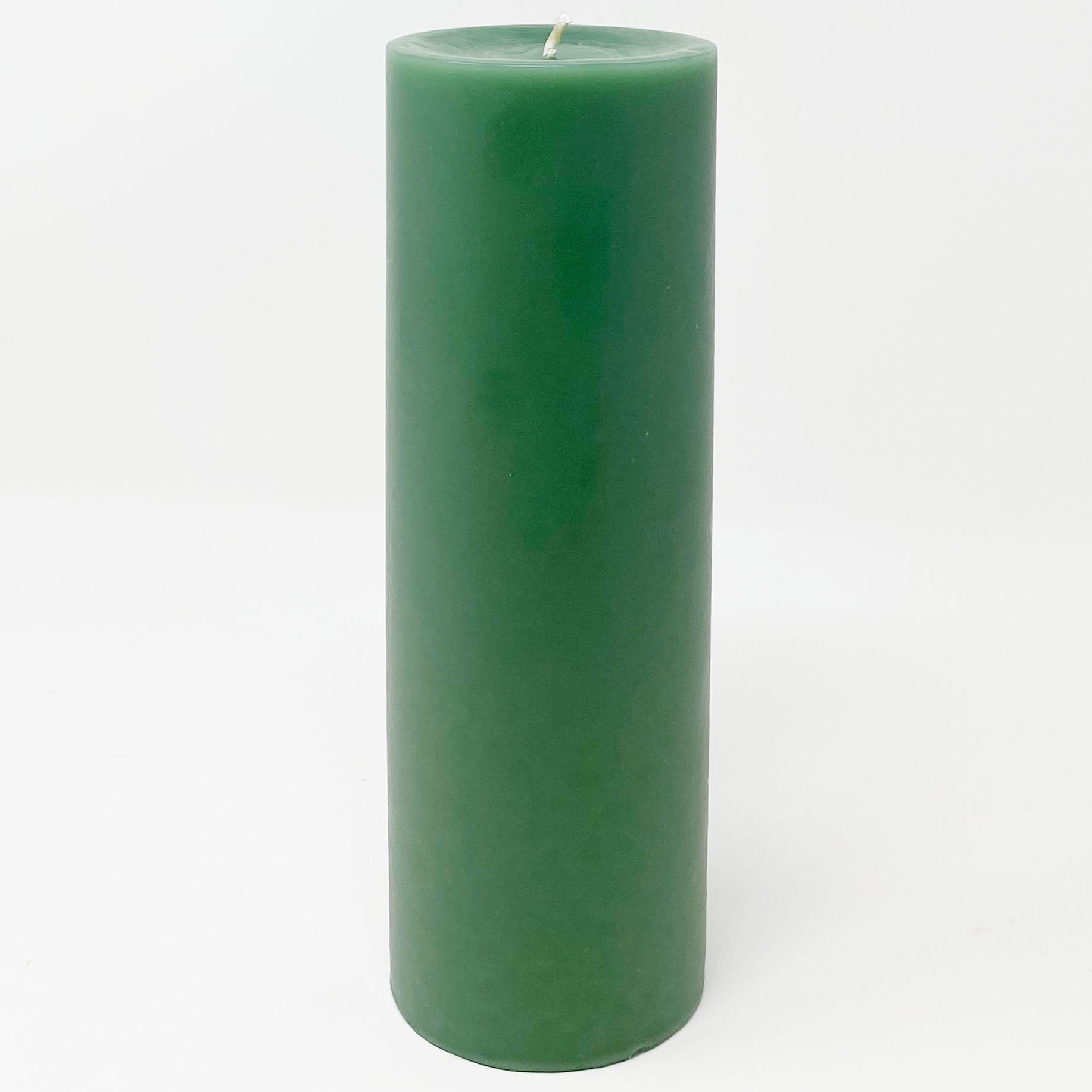 Colonial Green Unscented Pillar Candles - Green Candles - Mole Hollow ...