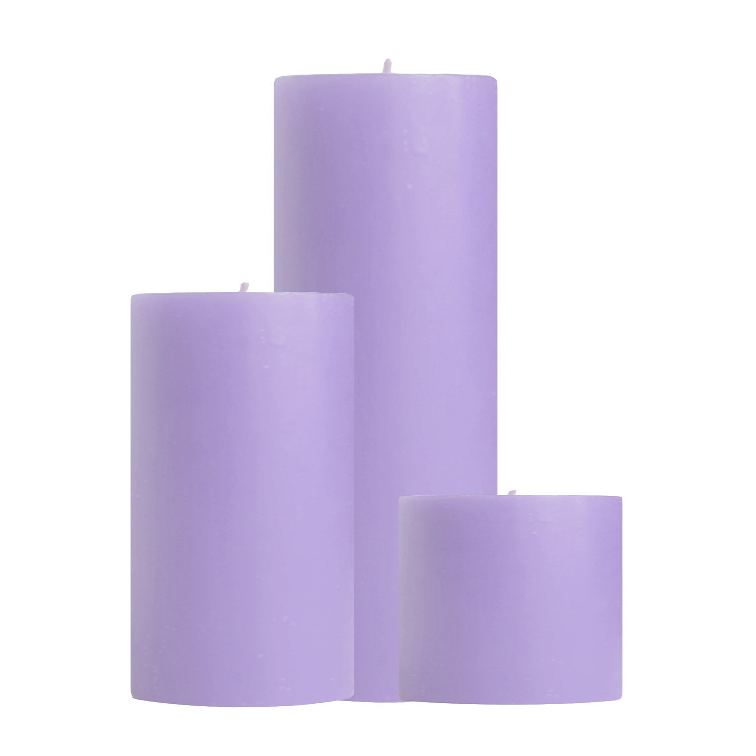 Lavender Scented Pillar Candles - Lavender Candles - Mole Hollow Candles